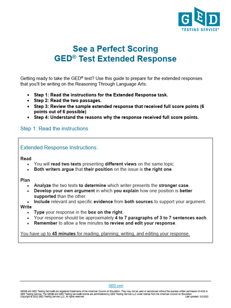 extended_response_scoring | PDF | General Educational Development ...
