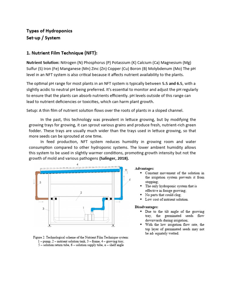 Types of Hydroponics Set Up Systems | PDF | Plant Nutrition | Nutrients