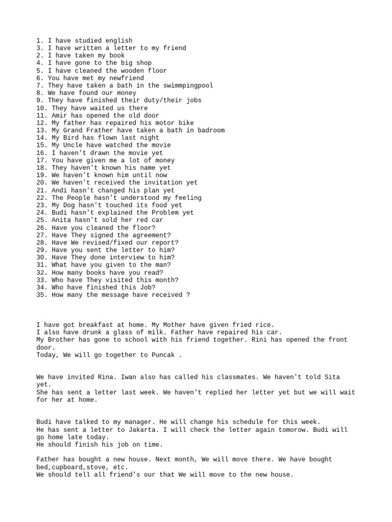 Exercise IIA & IIB | PDF