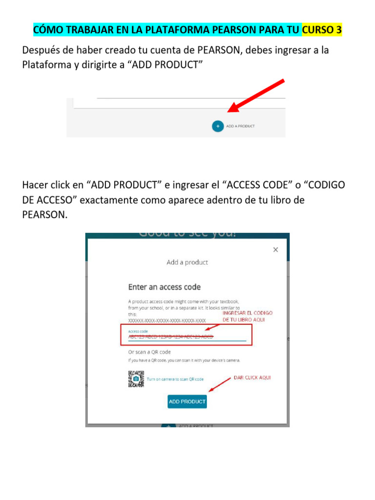 Cómo Trabajar en La Plataforma Pearson - Curso 3 - Sabado | PDF