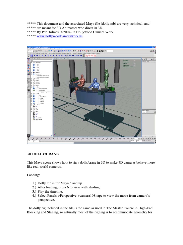 Maya Dolly Instructions | PDF | 3 D Computer Graphics | Rotation