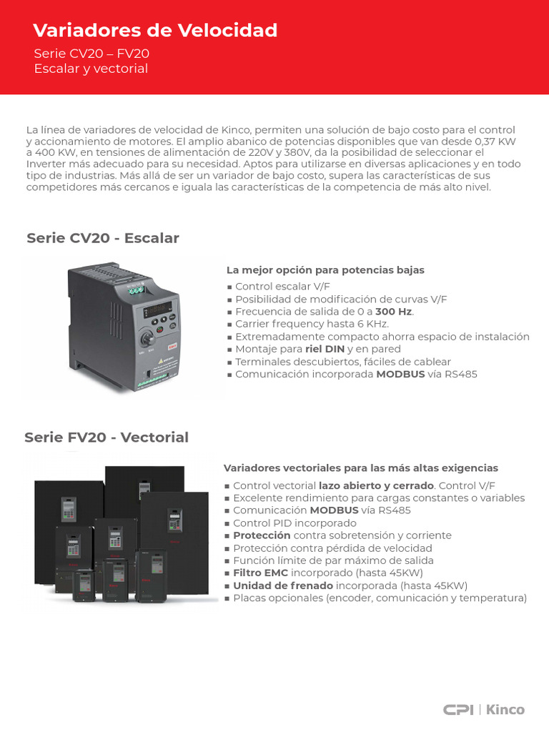 Variadores Velocidad-Kinco | PDF | Tecnología de vehículos | Ingenieria Eléctrica