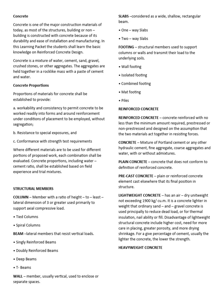 Concrete Lecture | Download Free PDF | Concrete | Strength Of Materials