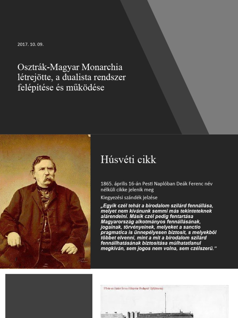 Osztrák-Magyar Monarchia Létrejötte, A Dualista Rendszer Felépítése És ...