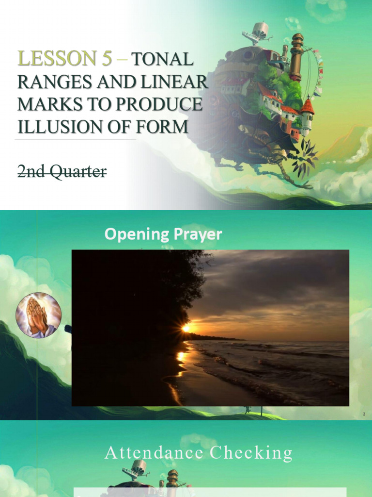 Lesson 5 Tonal Ranges and Linear Marks To Produce Illusion of Form ...