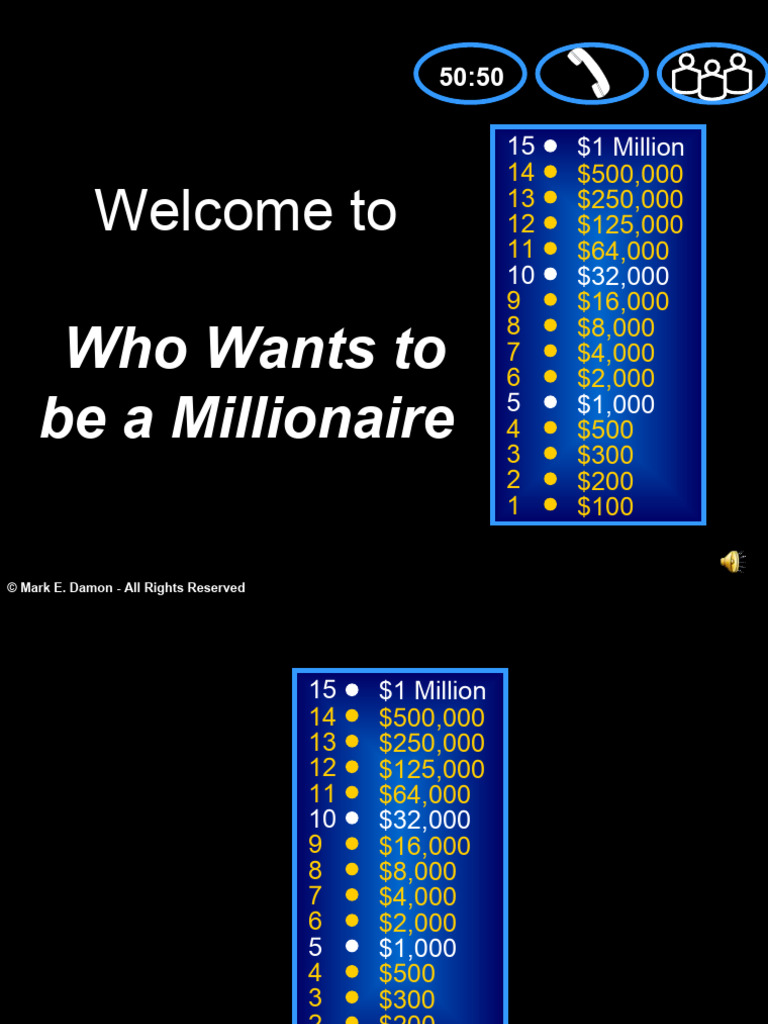 Who Wants to Be a Millionaire Fun Activities Games Games Grammar Drills ...