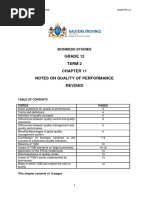 Grade 12 Quality of Performance Notes | PDF | Quality (Business ...