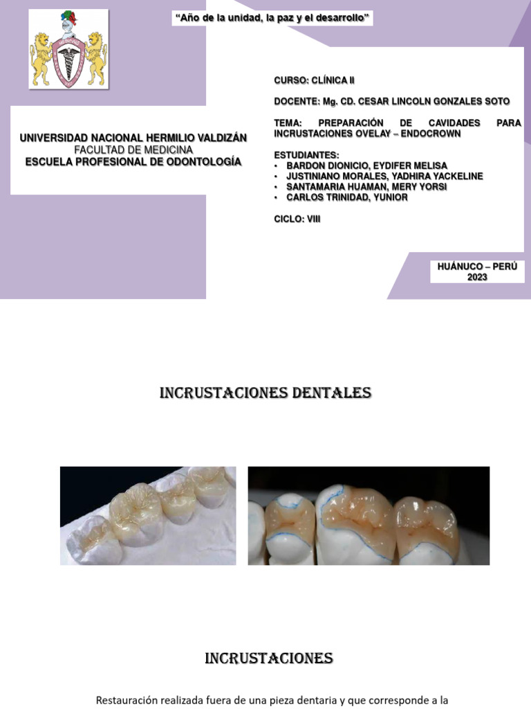 Preparación de Cavidades para Endocrown | PDF | Odontología | Ramas de ...