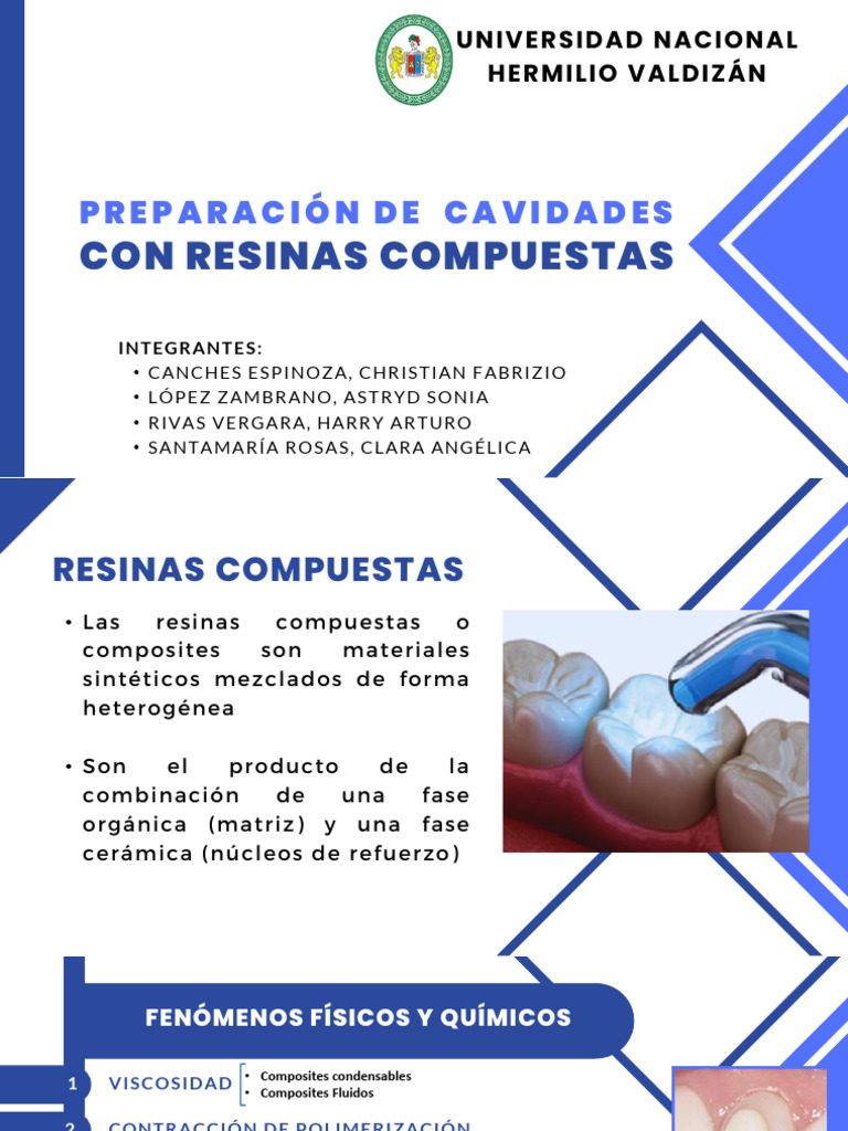 Preparación de Cavidades con Resinas Compuestas | PDF | Odontología ...