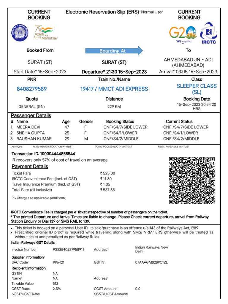 Ahmedabad TKT | PDF | Identity Document | Payments