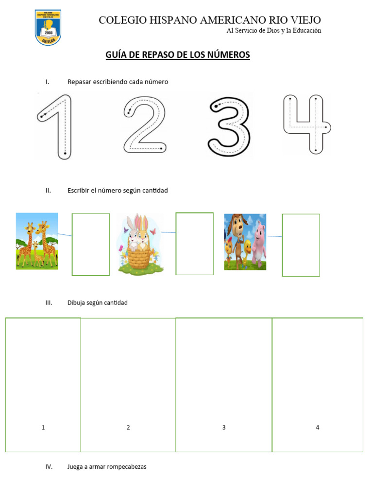 GUÍA DE REPASO DE LOS NÚMEROS | PDF