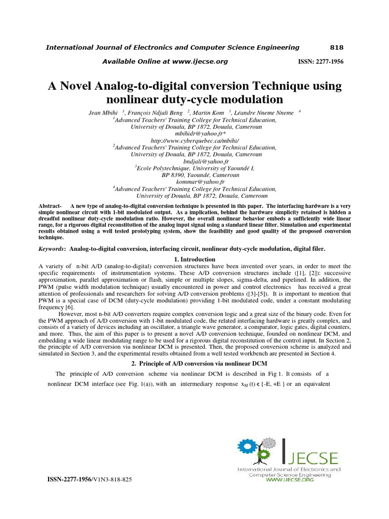 A_Novel_Analog_to_digital_conversion_Tec | PDF | Analog To Digital ...