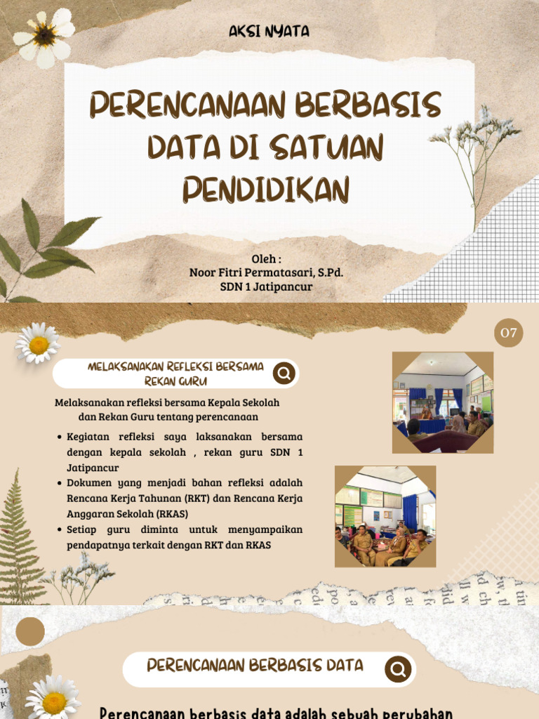 Aksi Nyata Perencanaan Berbasis Data | PDF | Karier & Perkembangan