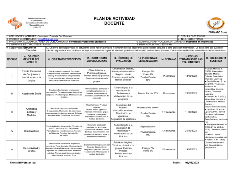 Estructuras Discretas 2023-I | PDF | Combinatoria | Matemáticas discretas