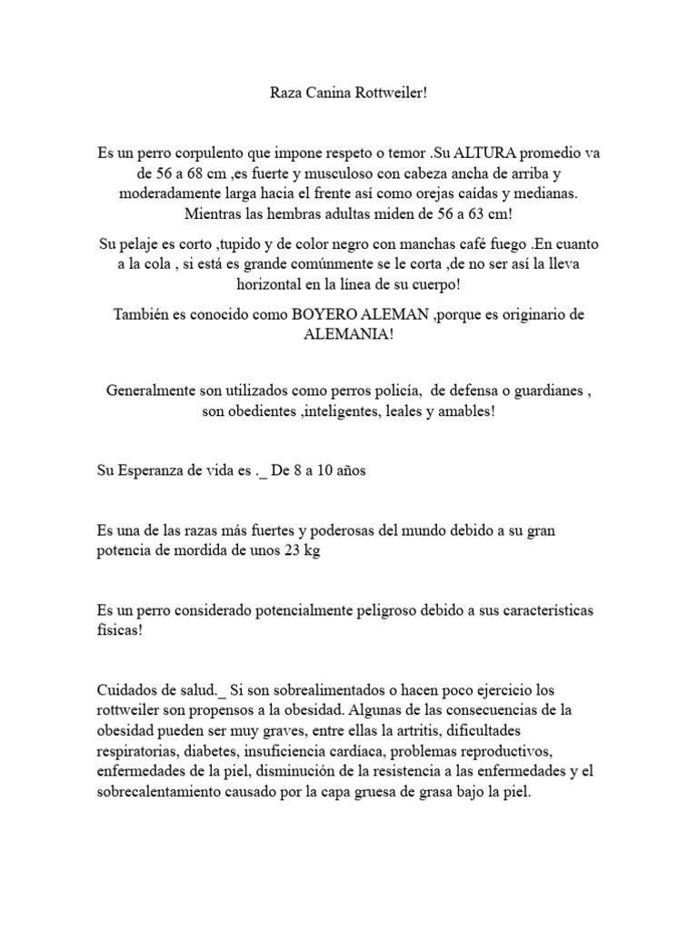 Rodri Rottweiler Completo | PDF