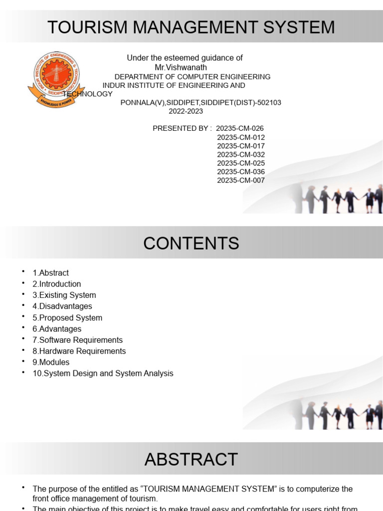 Tourism Managment System - PPT | PDF | Input/Output | User (Computing)
