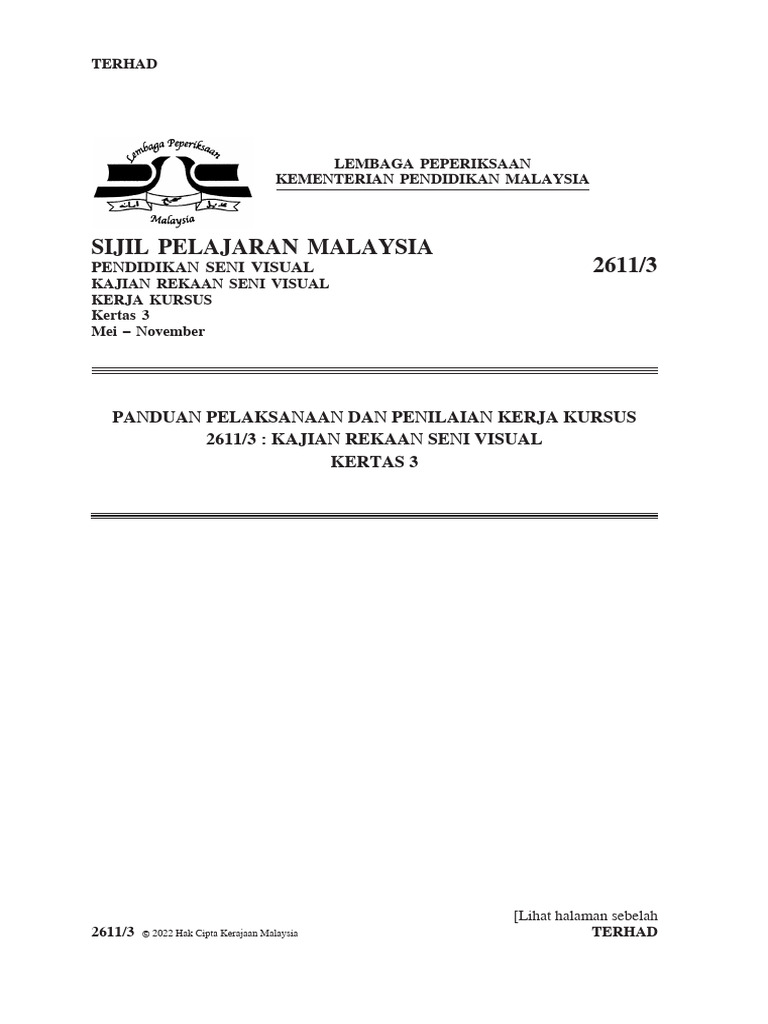 Panduan KRSV SPM 2022 | PDF