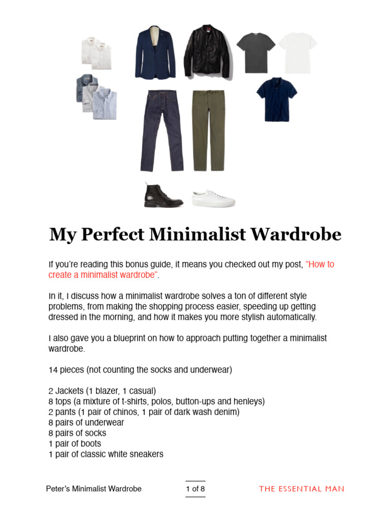 My Perfect Minimalist Wardrobe | PDF | T Shirt | Consumer Goods