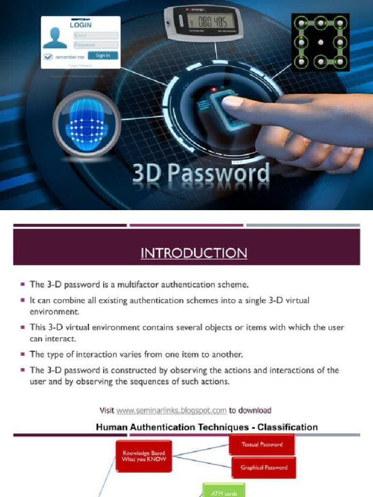 3d Password Ppt Pdf