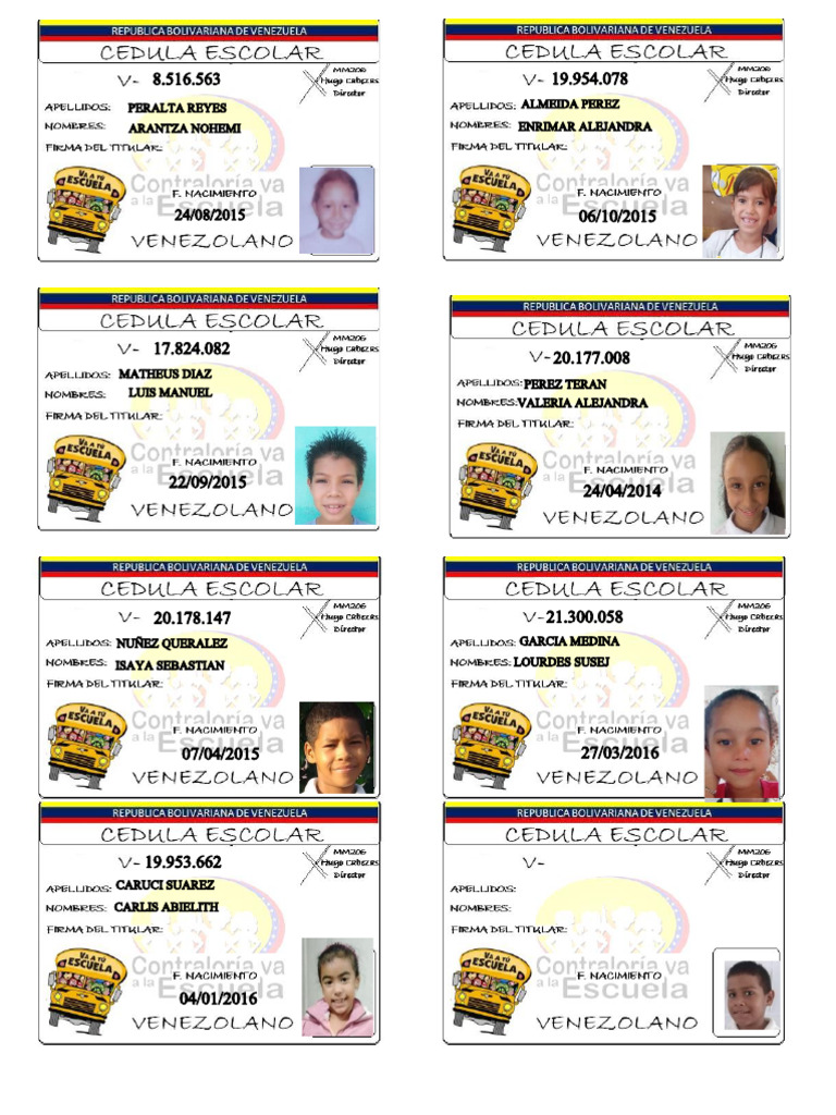 Modelo Cedula Identidad | PDF