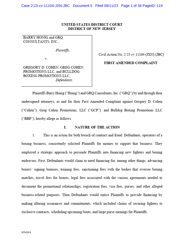 First Amended Complaint | PDF | Debt | Complaint