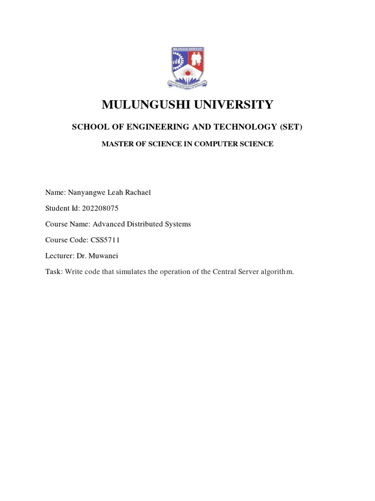 Simulation Of The Central Server Algorithm Download Free Pdf Server