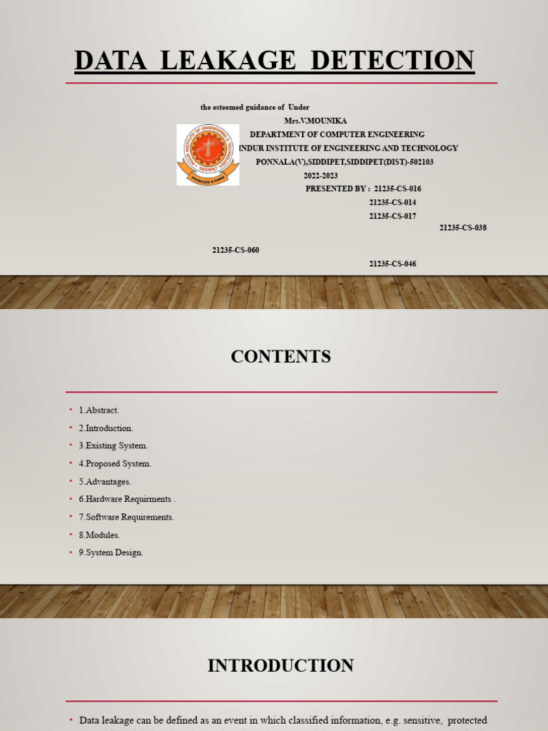 Data Leakage Detection1 (Autosaved) | PDF | Information Science | Computer Science