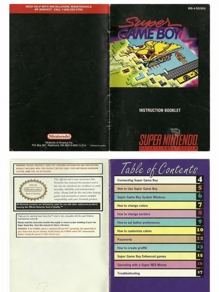 Nintendo Snes Super Game Boy - Text | PDF | Icon (Computing) | Nintendo