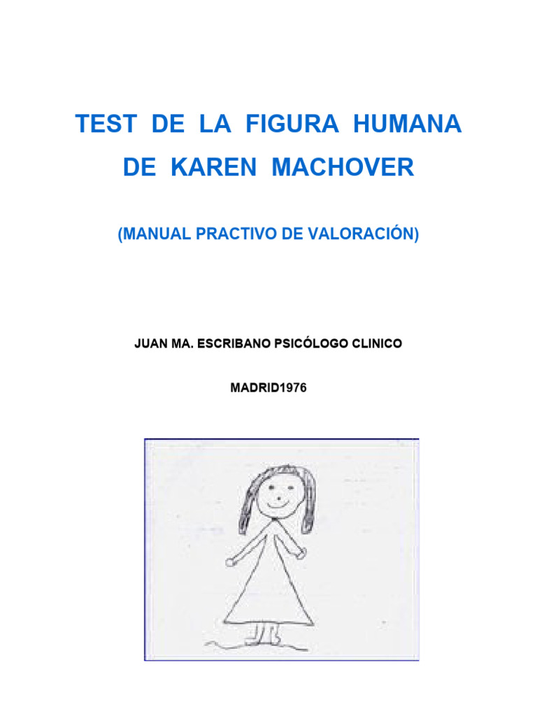 Test de La Figura Humana de Karen Machover | PDF | Sicología | Masculinidad