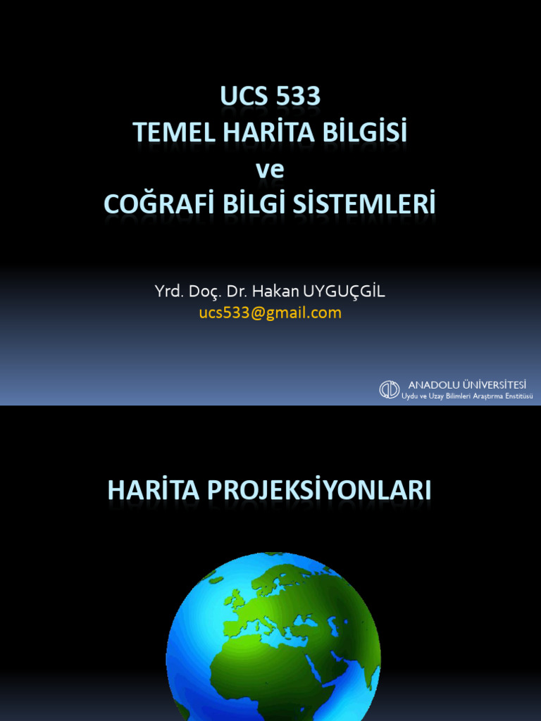 Temel Harita Bilgisi ve CBS ders notları- Ünite 4 | PDF