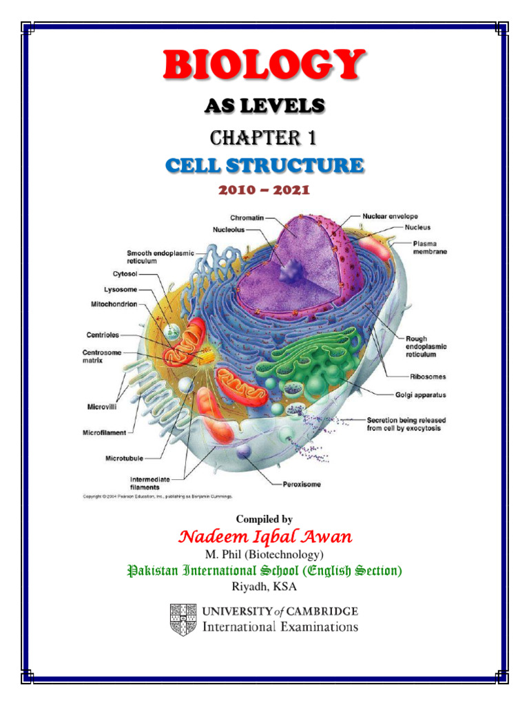 Chapter 1 - Cell Structures | PDF | Proteins | Biotechnology