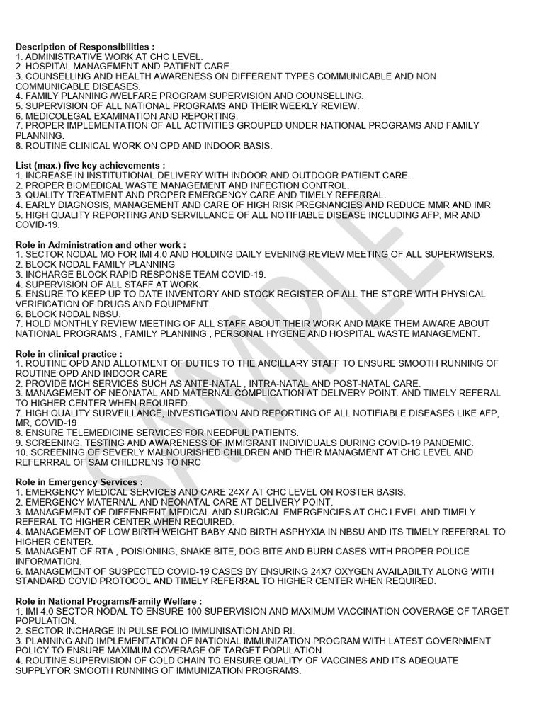 Sample For ACR | Download Free PDF | Health Care | Family Planning