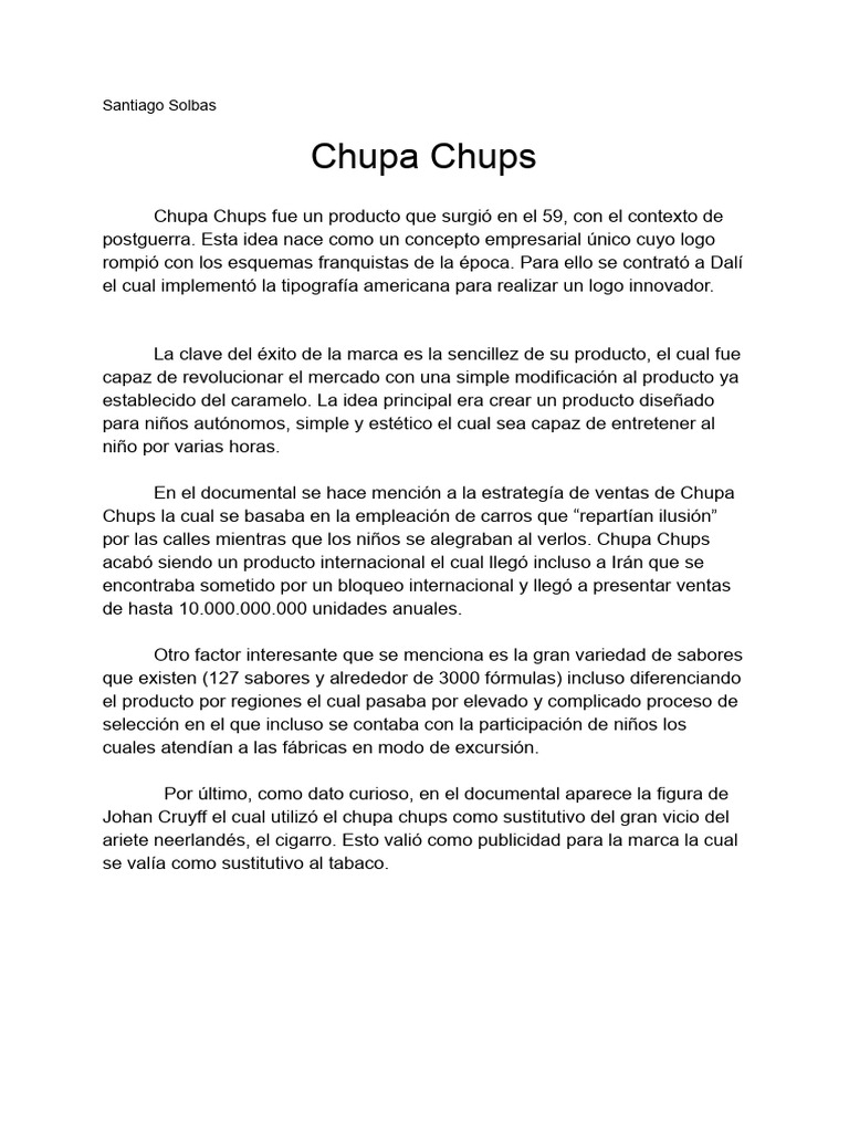 Chupa Chups | PDF