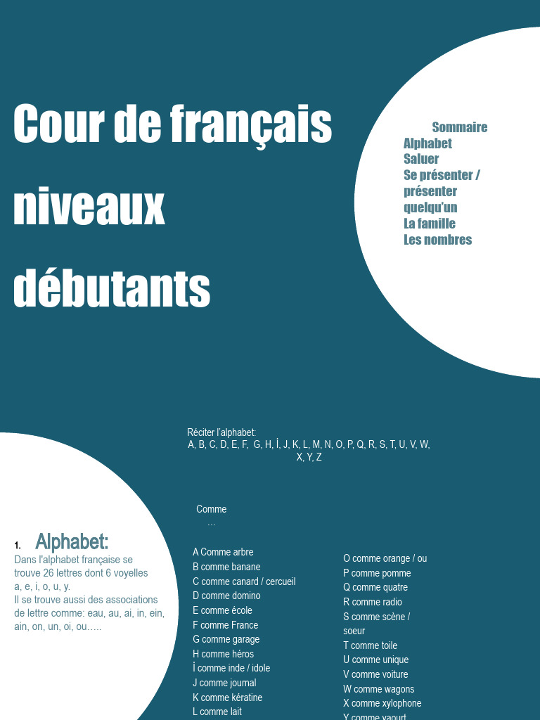 Cours de français pour débutants PDF | PDF