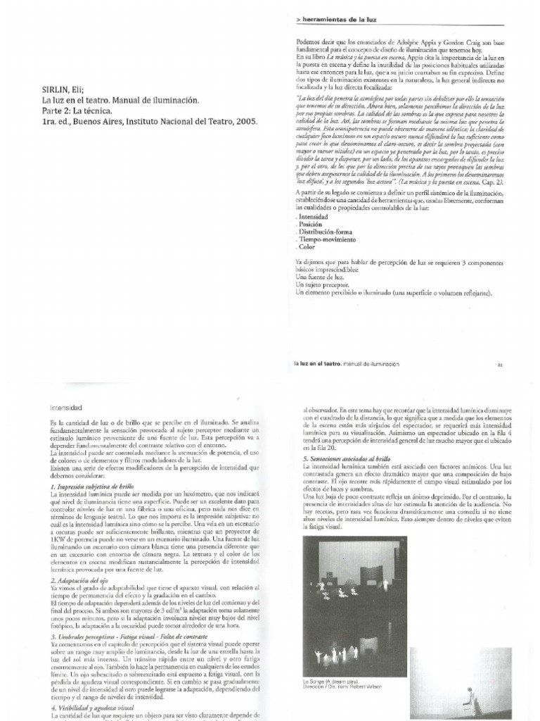 Sirlin - La Luz en El Teatro | PDF