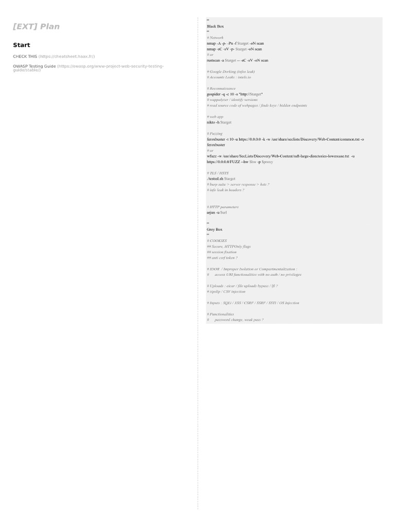 External Pentest Plan | PDF