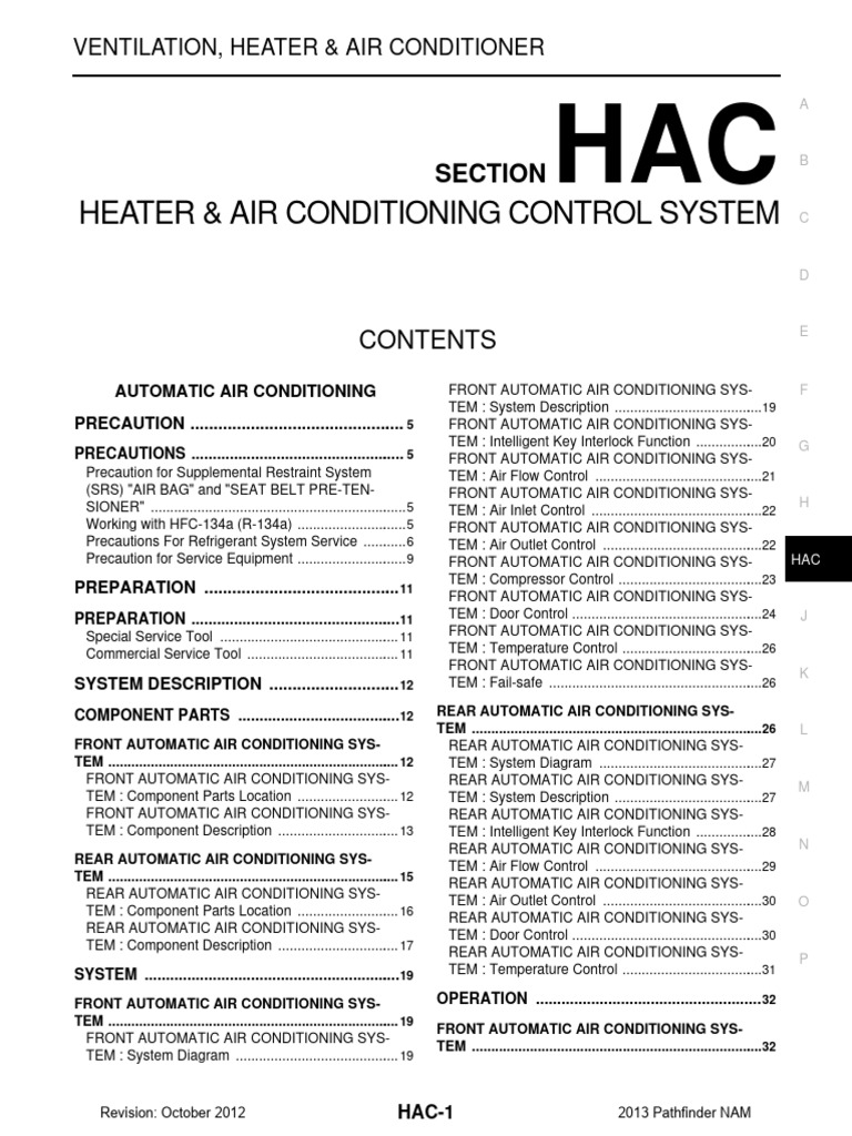 HAC-Heating & Air Conditioning Control System | PDF | Airbag | Pipe ...