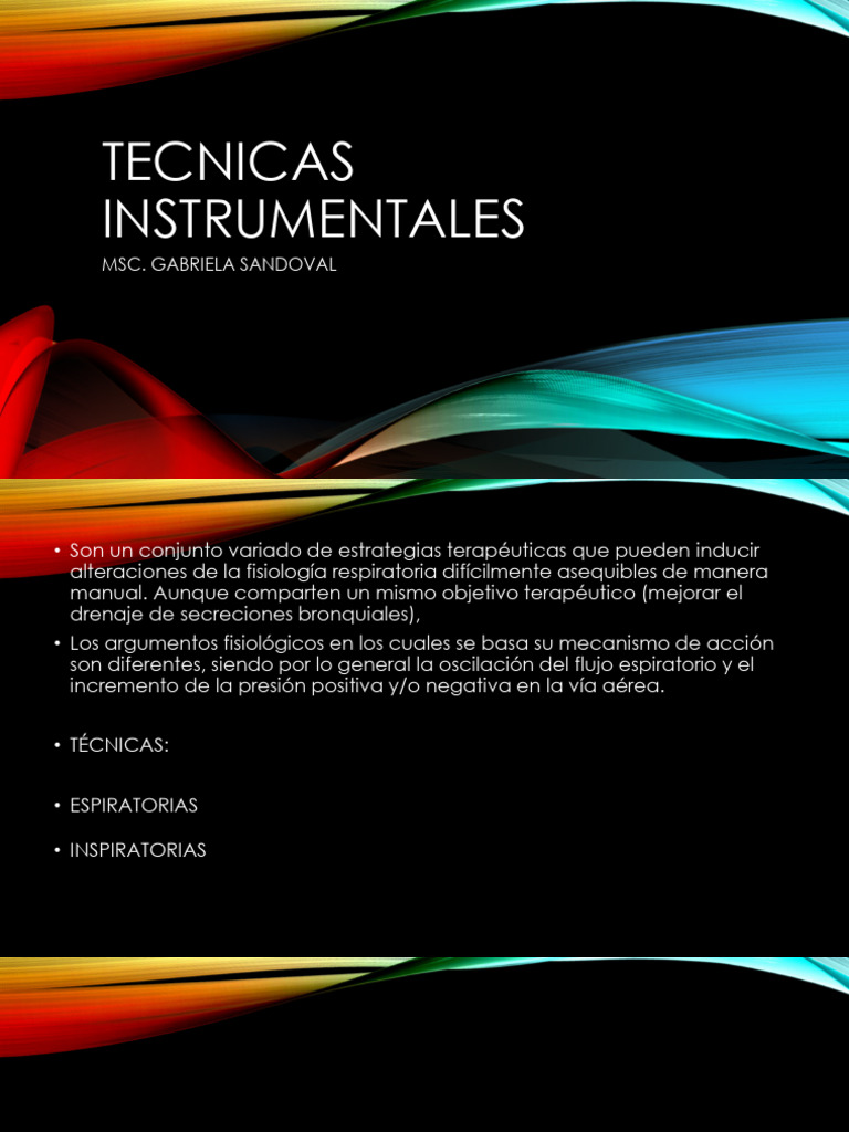 Tecnicas Instrumentales | PDF | Pulmón | Sistema respiratorio
