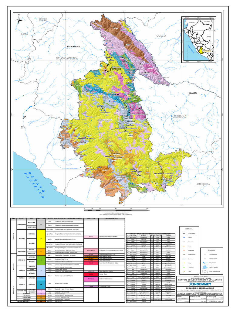 B040-Mapa Geologico Generalizado Ayacucho | PDF