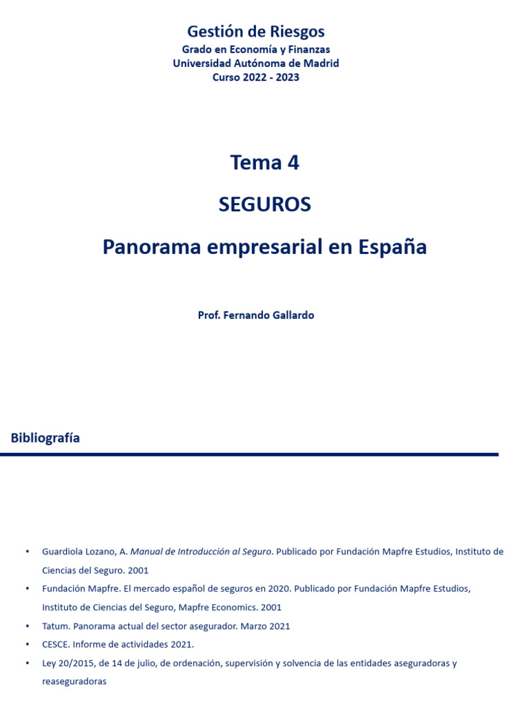 Tema 4 - Panorama Empresarial v1 | Descargar gratis PDF | Seguro ...