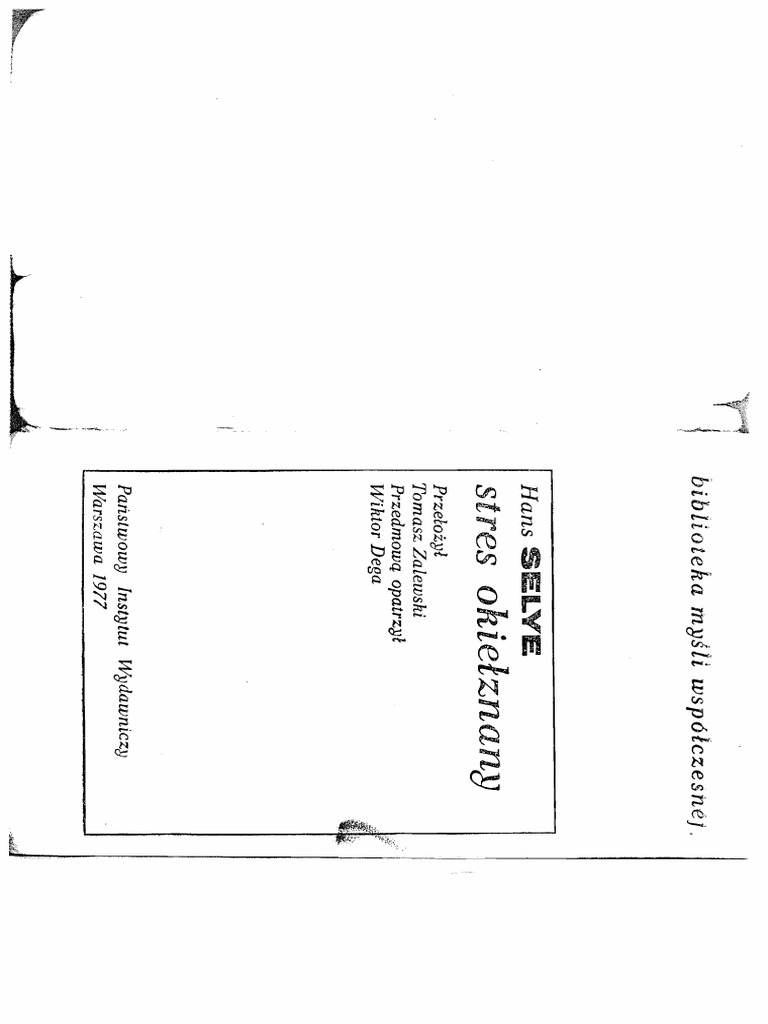 Selye Hans - Stres Okiełznany | PDF