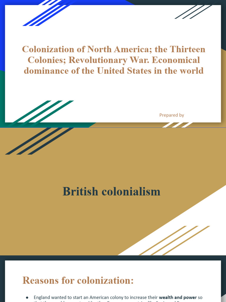 Colonization of North America The Thirteen Colonies Revolutionary War ...