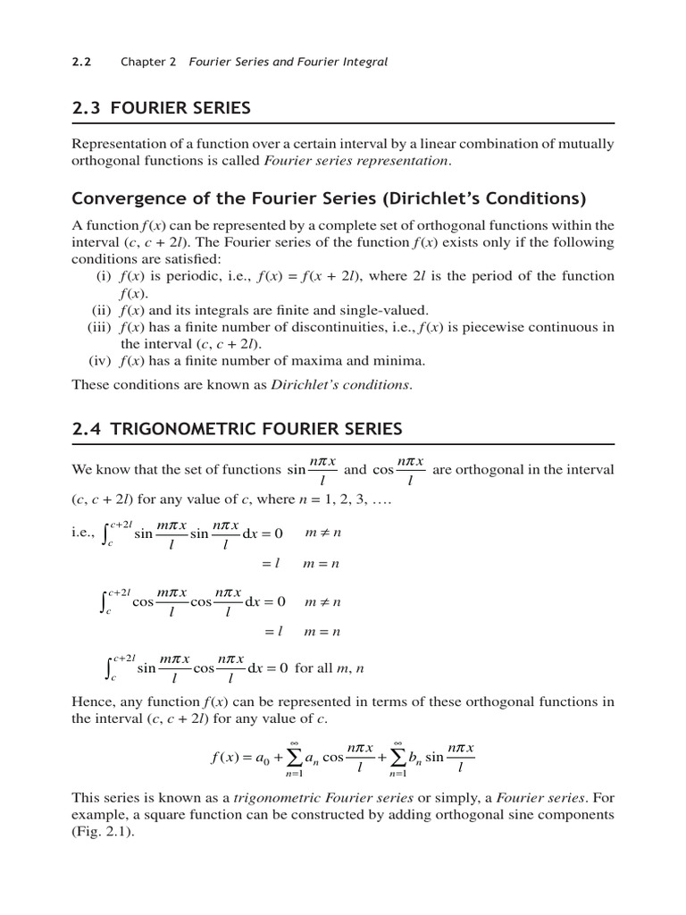 Fourier Series for Mathematicians | PDF | Fourier Series | Function ...