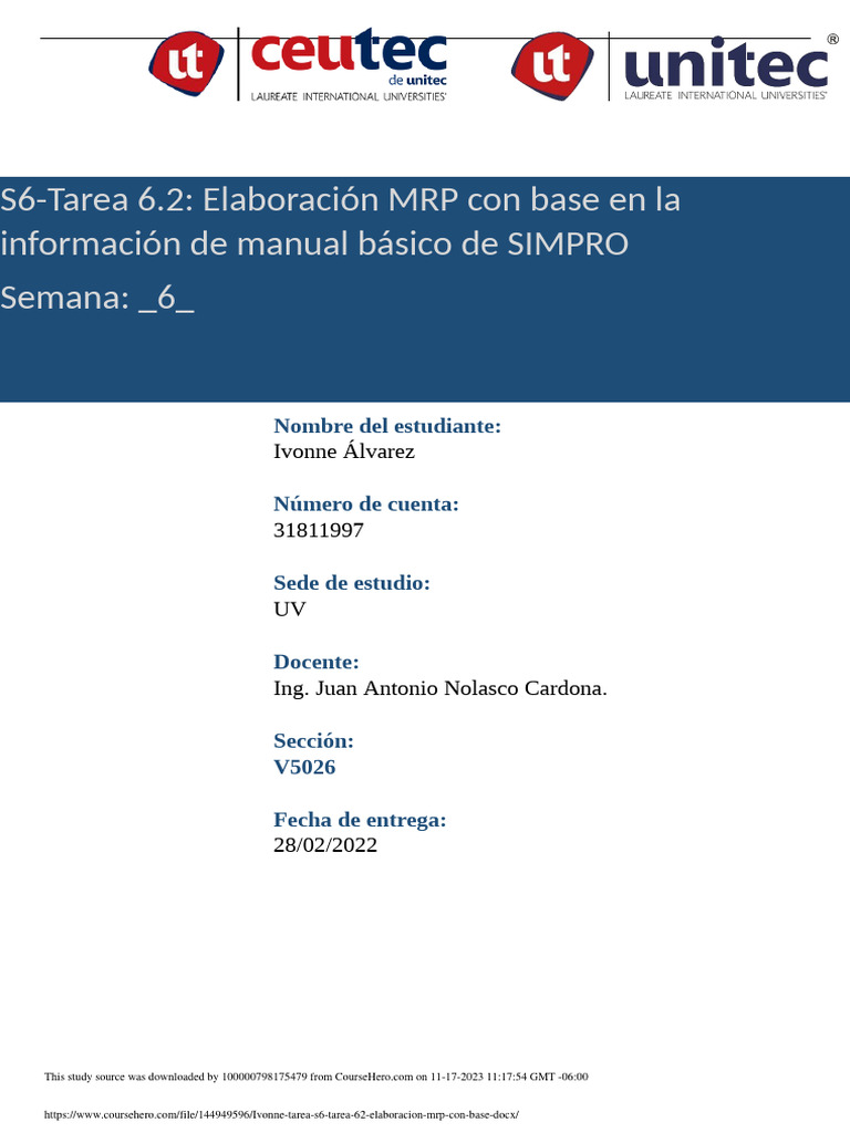 Ivonne Tarea s6 Tarea 62 Elaboracion MRP Con Base | PDF | Inventario | Toma de decisiones