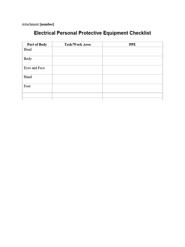 Electrical-PPE-Checklist-Form | PDF