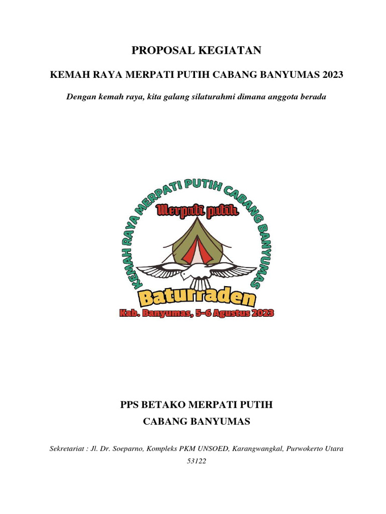 Proposal Kegiatan Kemah Bersama | PDF | Karier & Perkembangan | Pengembangan Diri