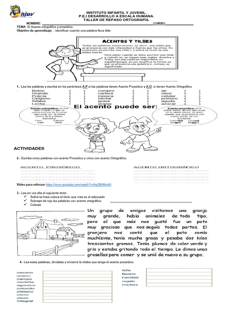 Taller de Ortografía | PDF | Lingüística | Fonética
