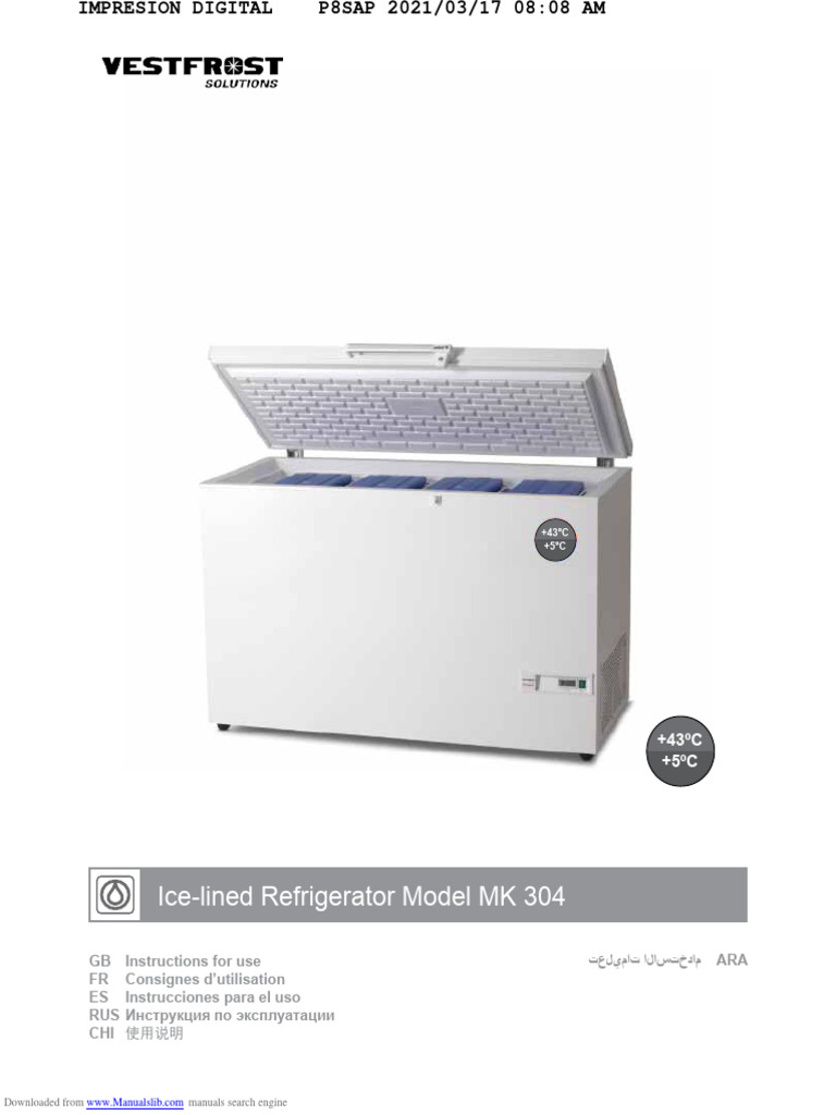 Ice-Lined Vaccine Refrigerator MK 304 | PDF | Ac Power Plugs And ...