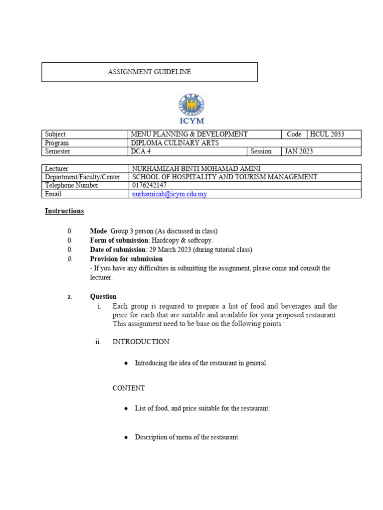 Assignment Guidelines MPD - Jan2023 | PDF | Text