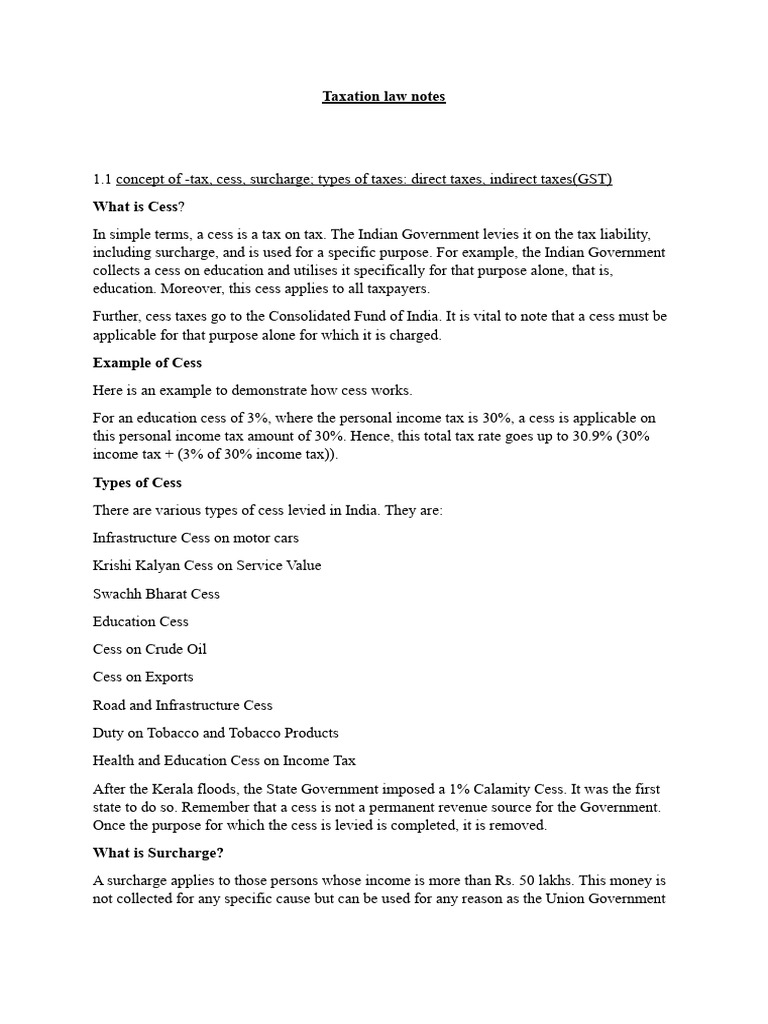 Taxation Law Notes | PDF | Taxes | Fee